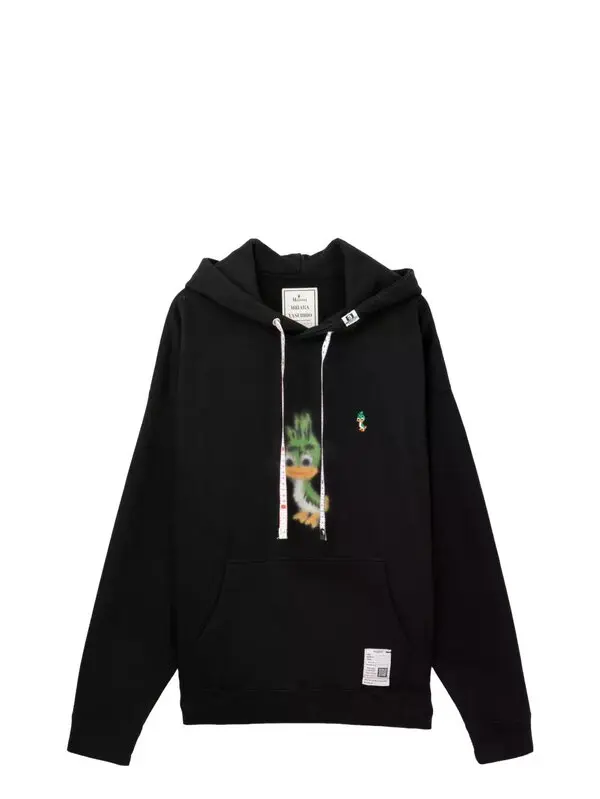 Mihara Yasuhiro Graphic-print Drawstring Hoodie - Black