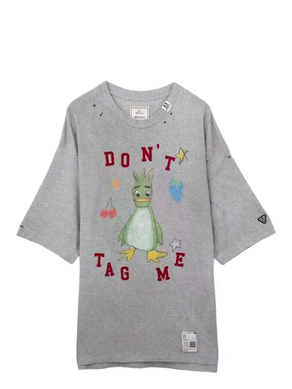Mihara Yasuhiro Graphic-print Distressed T-shirt - Grey