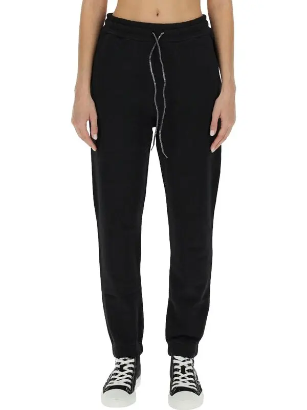 VIVIENNE WESTWOOD Jogging Pants With Spray Print Orb - Black