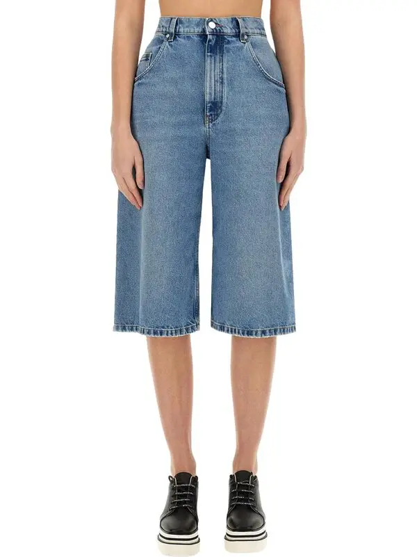 Stella McCartney Denim Bermuda Shorts - Blue