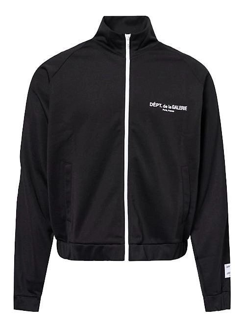 GALLERY DEPT. French Embossed-logo Cotton-jersey Track Jacket - Black