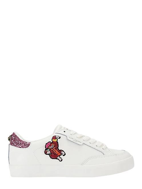 Kurt Geiger London Patch Leather Trainers - White/oth