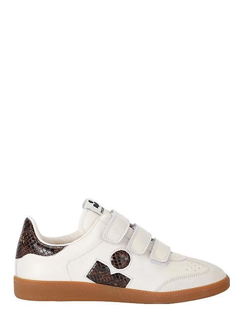 Isabel Marant Étoile Beth Logo Leather Trainers - Bone/comb