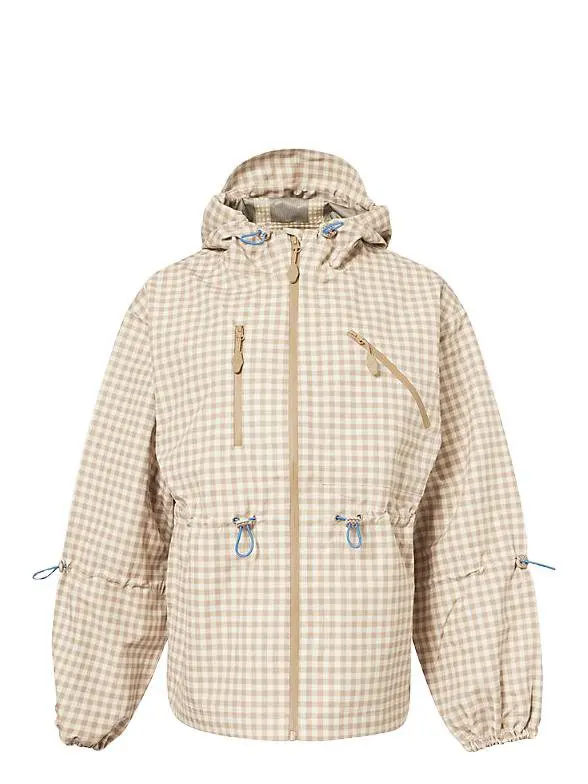 DAMSON MADDER Matilda Gingham Waterproof Raincoat - Brown