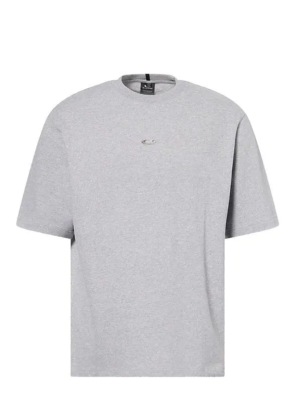 Oakley Reserve Strato Raised-logo Cotton T-shirt - Cement Melange