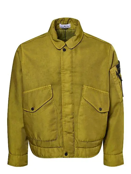 Stone Island Dense Oxford Coated-nylon Jacket - Cactus