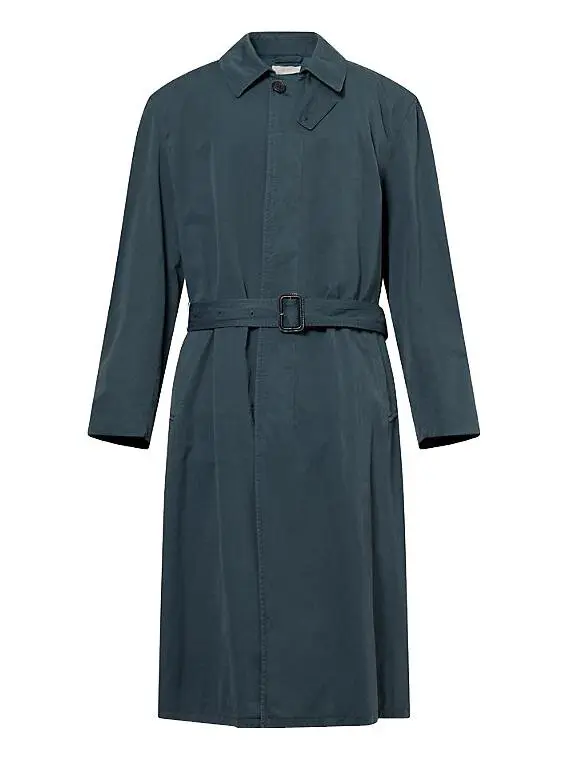 THE ROW Ninot Long Cotton Duster Coat - Green
