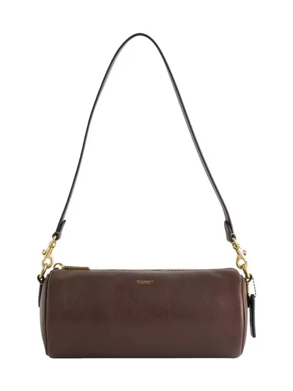COACH Barrel Leather Shoulder Bag - Maple