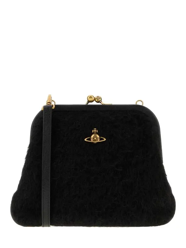 VIVIENNE WESTWOOD Fabric Vivienne Clutch - Black