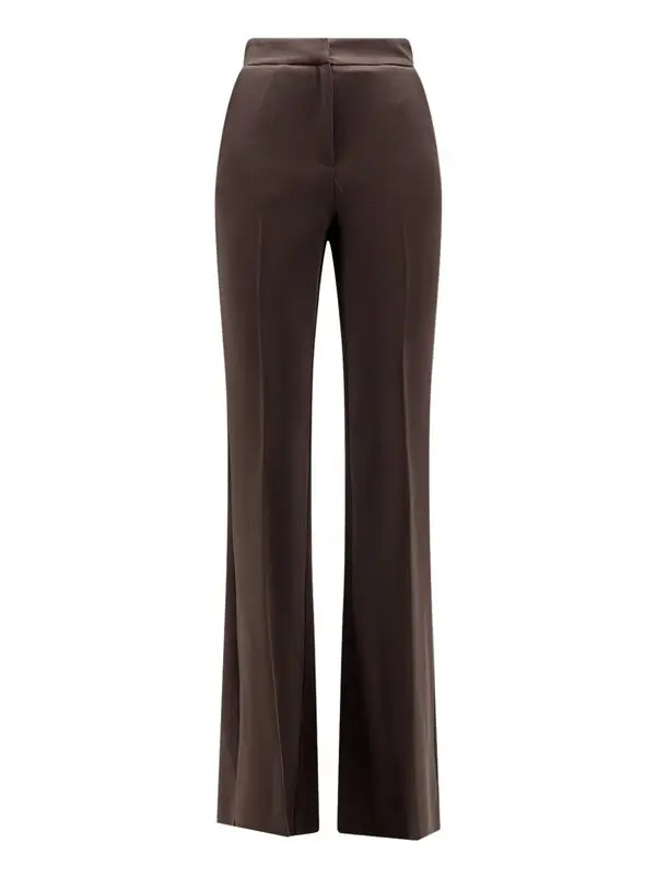 ACTUALEE Rayon Blend Trousers - Brown