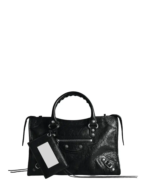 Balenciaga Le City Bag S Leather Shoulder Bag - Black