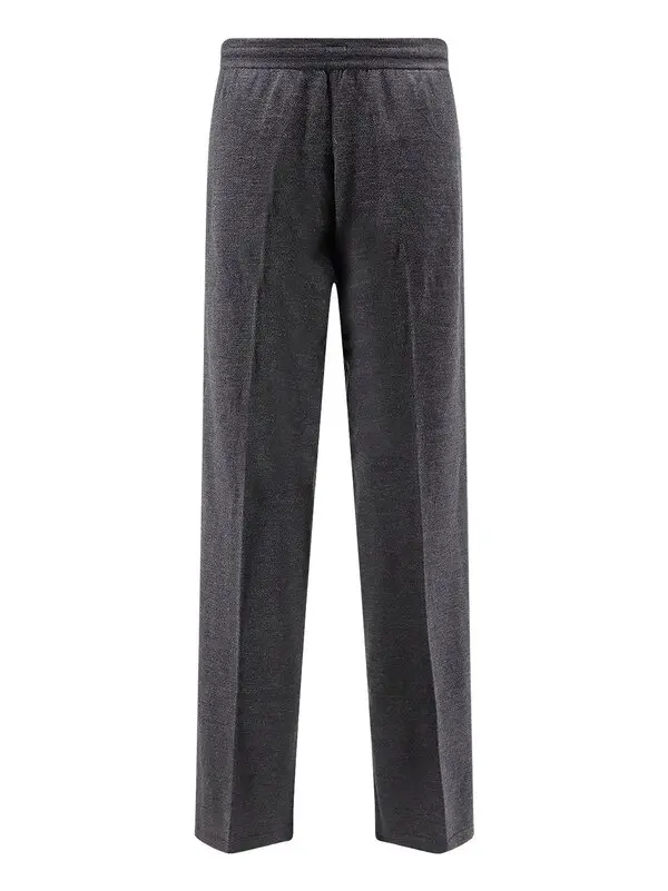 Gucci Wool Leisure Trousers With Web Insert - Grey