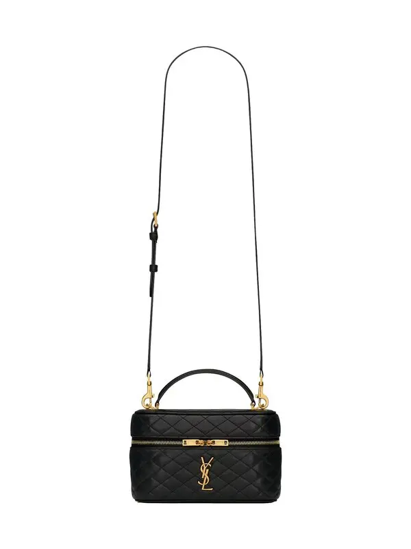 Saint Laurent Gaby Vanity Bag In Leather - Black