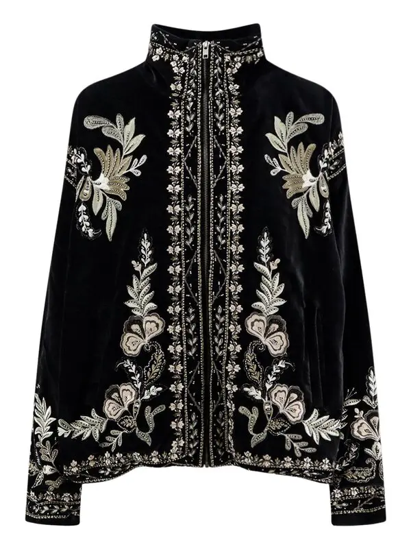 SCARLETT POPPIES Ellen Velvet Jacket - Black