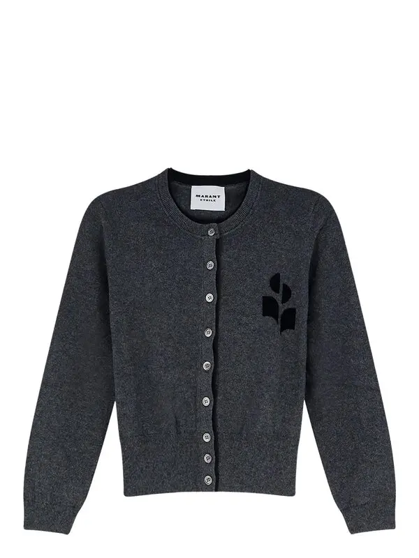 MARANT ETOILE Cotton Blend Cardigan - Grey