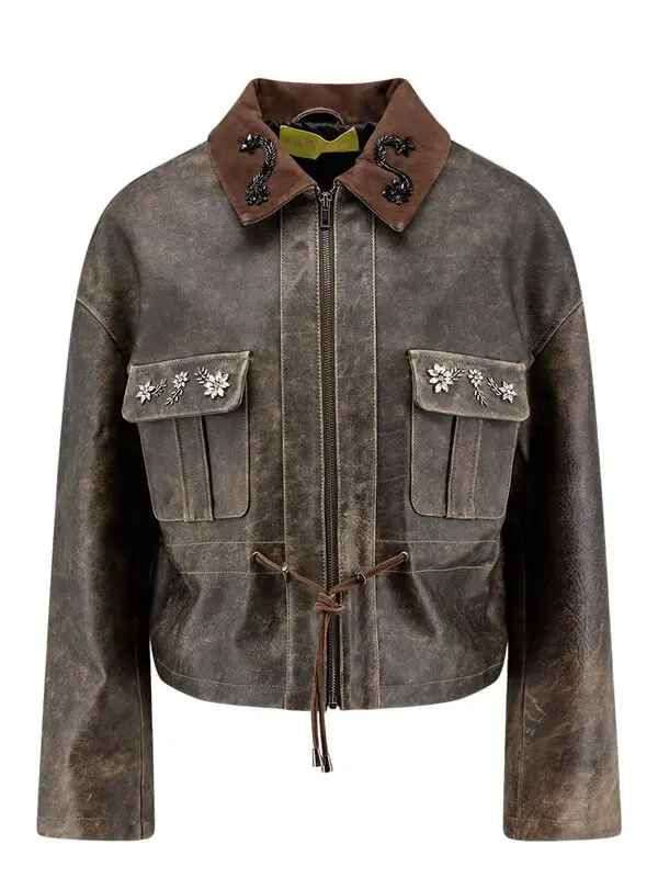 PHILIPPA 1970 Chaqueta Iris Leather Jacket - Brown