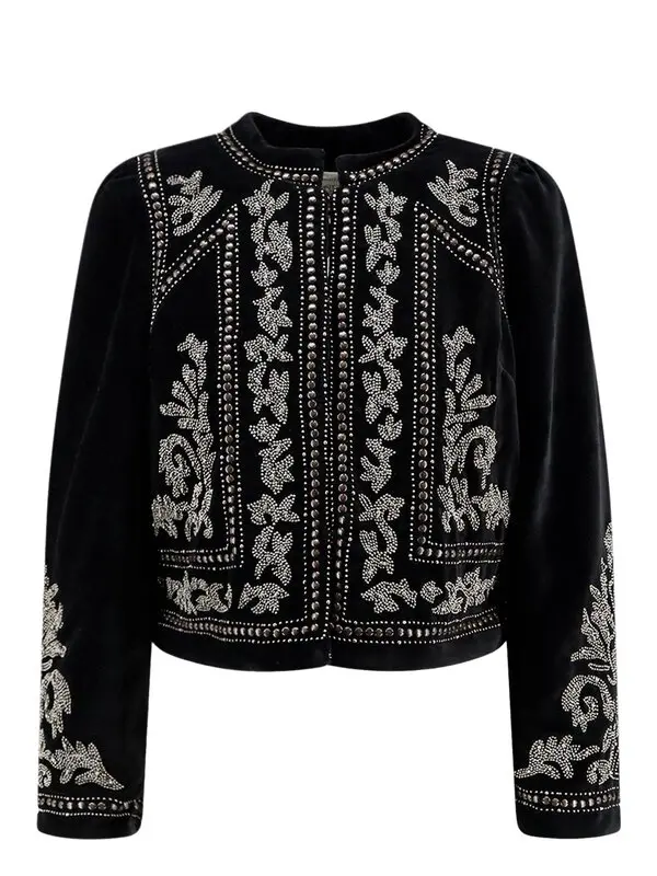 SCARLETT POPPIES Saga Velvet Jacket - Black