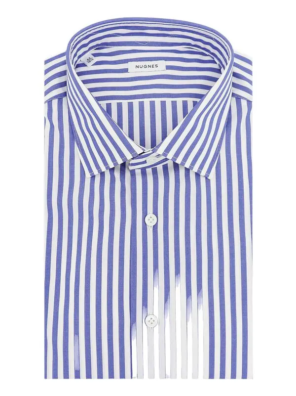 NUGNES 1920 Striped Cotton Shirt - Blue