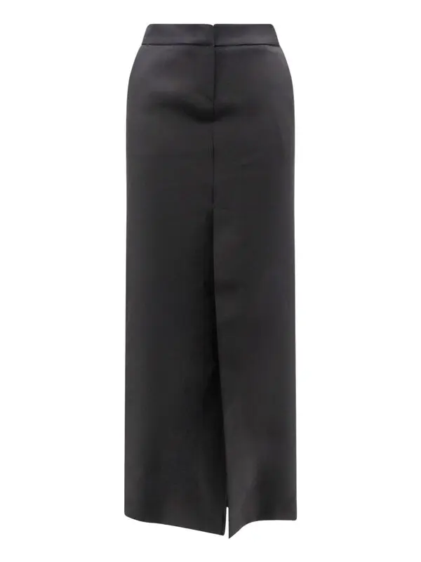ACTUALEE Satin Pencil Skirt - Black