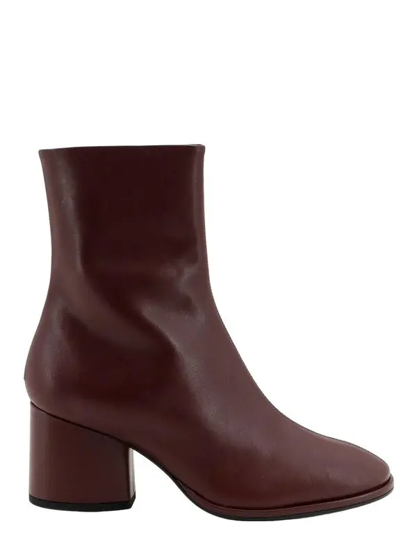 AeydĒ Leather Ankle Boots - Red