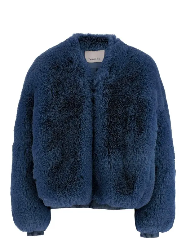 THE FRANKIE SHOP Senna Faux Fur Jacket - Blue