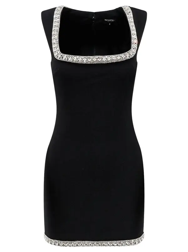 Retrofete Stretch Fabric Mini Dress - Black