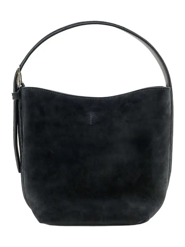 TOTEME Small Belted Suede Handbag - Black