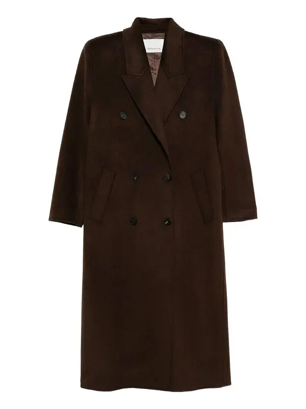 THE FRANKIE SHOP Gaia Wool Blend Coat - Brown