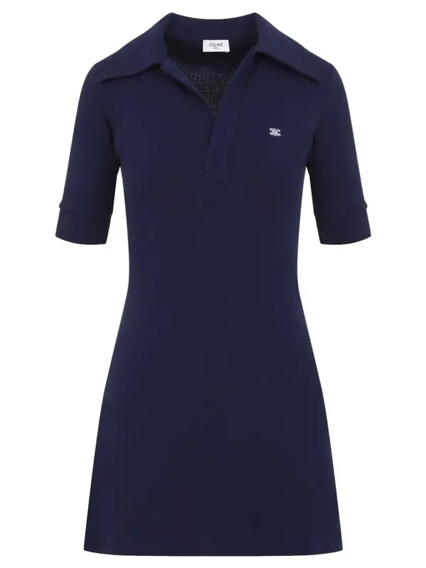 Celine Polo Mini Dress - Blue