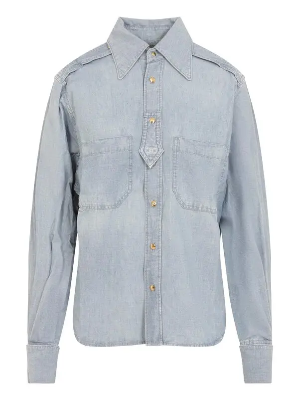 Celine Cotton Shirt - Blue