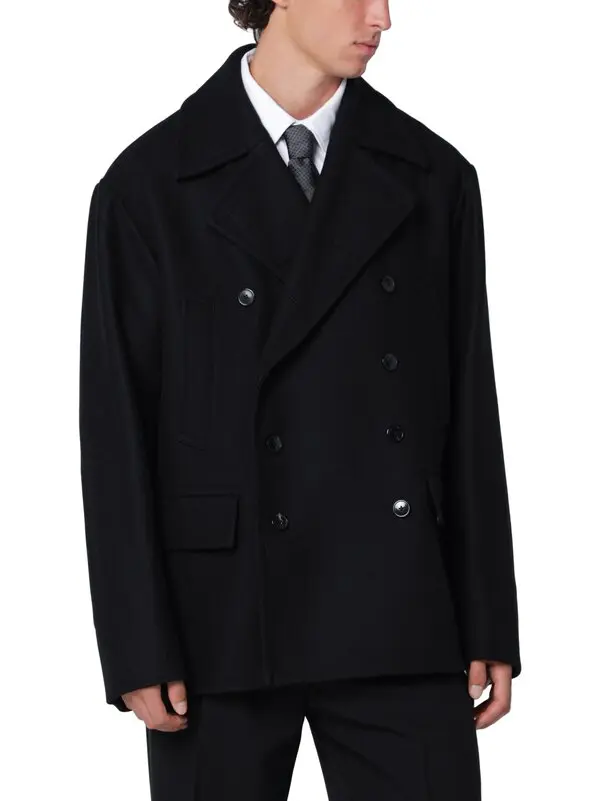 Dries Van Noten Wool Blend Coat - Black