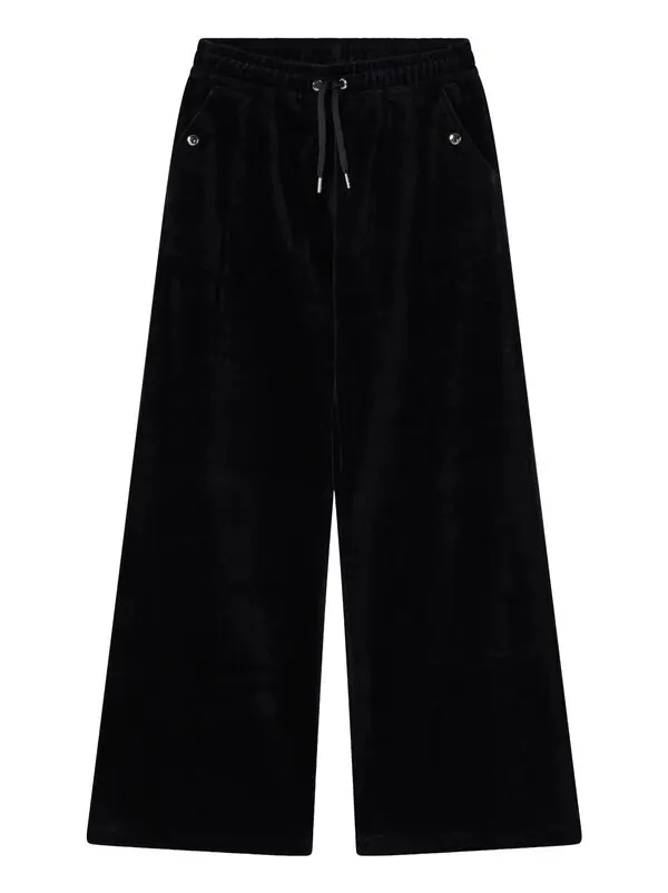 Chloé Navy Cotton Velvet Track Pants - Blue
