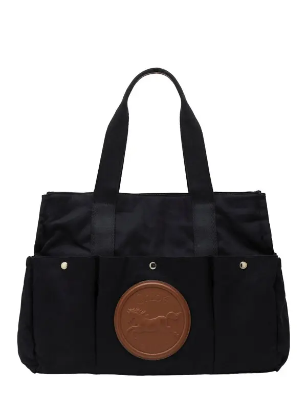 Chloé Navy Cotton Changing Bag - Blue