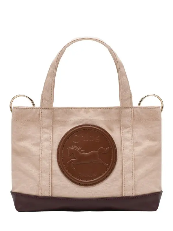 Chloé Toasted Almond Cotton Tote Bag - Beige