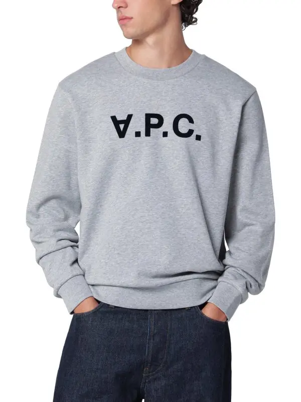 A.p.c. Standard Grand Vpc Cotton Sweatshirt - Grey