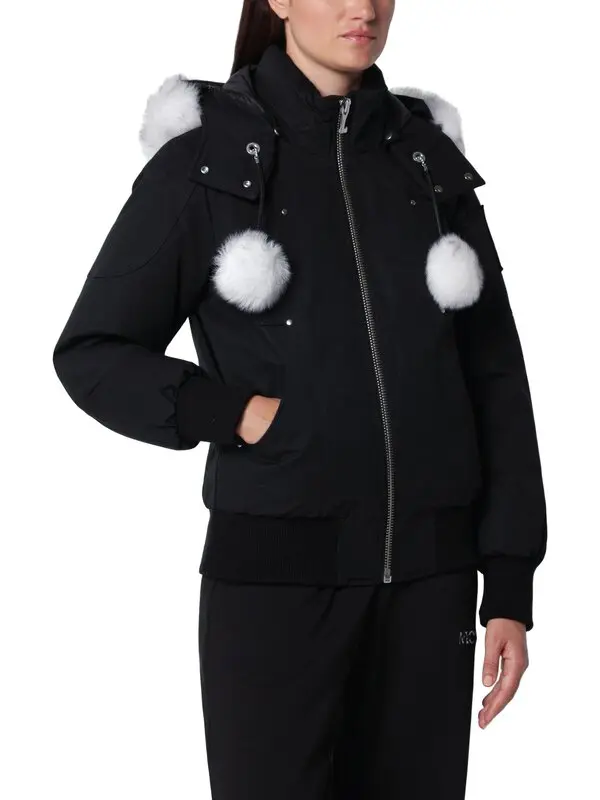 Moose Knuckles Original Debbie Cotton Bomber Jacket - Black