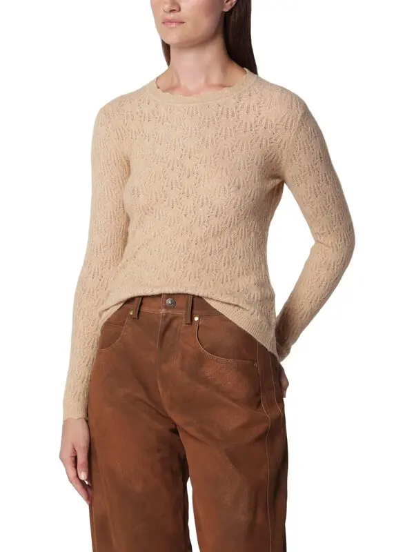 Isabel Marant Étoile Obeline Camel Baby Alpaca Sweater - Beige