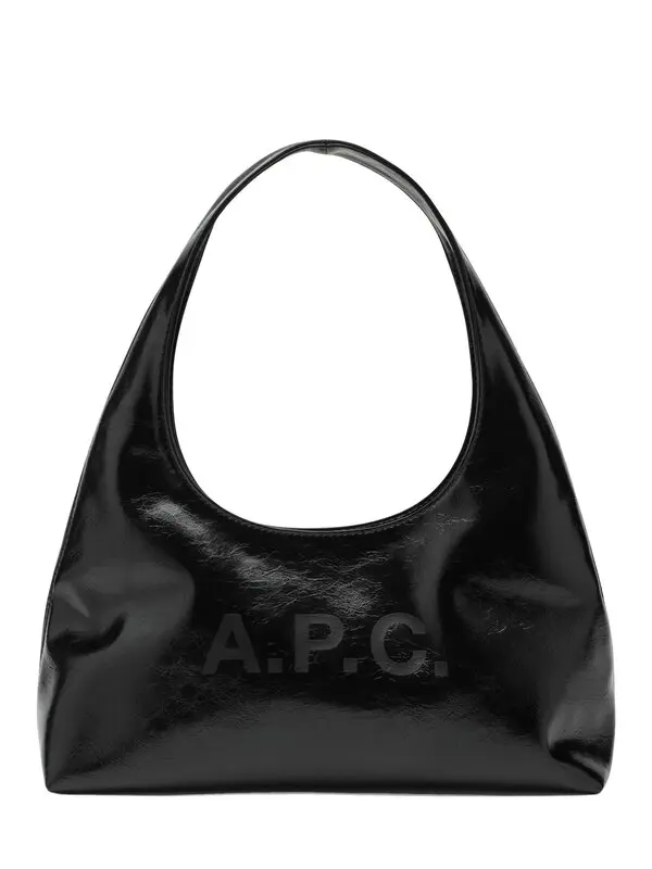 A.p.c. Baby Ninon Leather-effect Shoulder Bag - Black