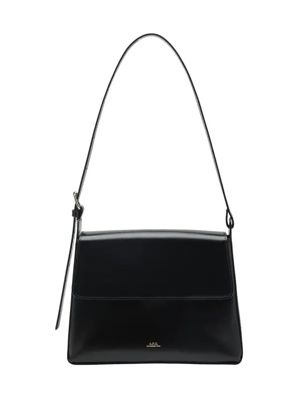 A.p.c. Virginie Leather Shoulder Bag - Black