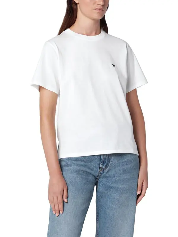 Max Mara T-shirt In Pure Cotton Jersey - White