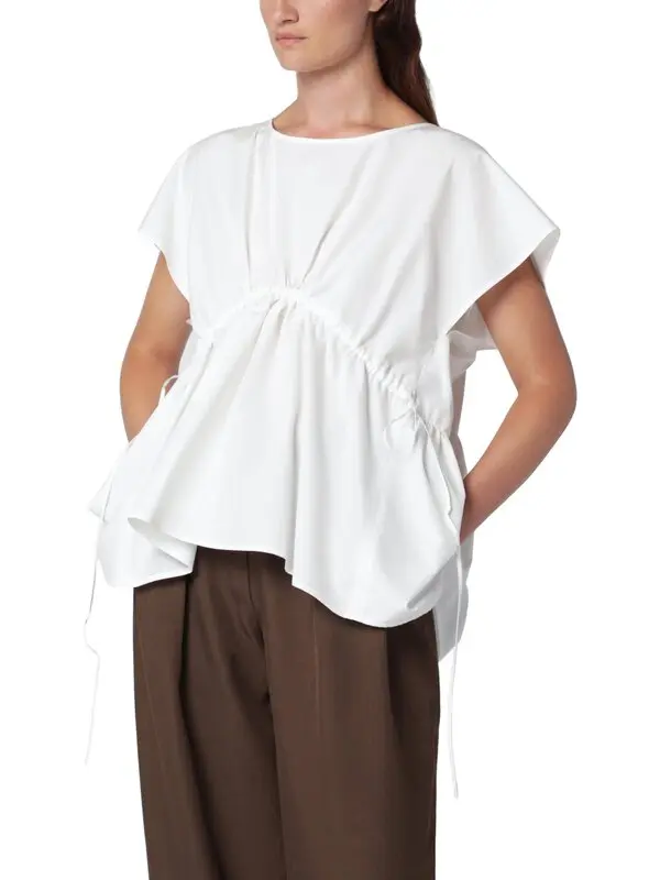 Max Mara Cotton Poplin Blouse - White