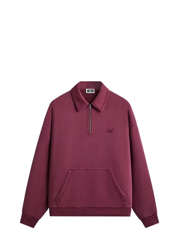 Kith Quarter Zip Popover Sweatshirt 'essence - Red