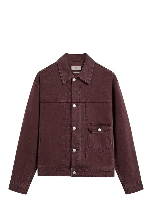 Kith Herringbone Denim Alonzo Jacket 'rich - Red