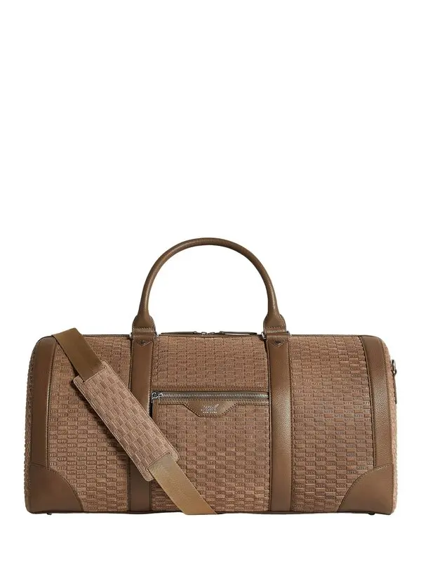 Kith Monogram Suede Traveler K55 Duffle Bag 'java - Tan
