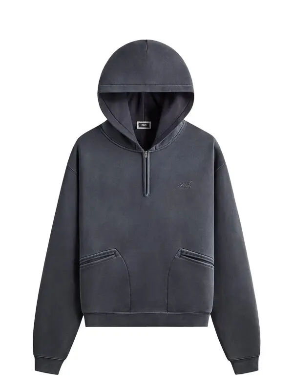 Kith Wilder Quarter Zip Hoodie 'void - Grey