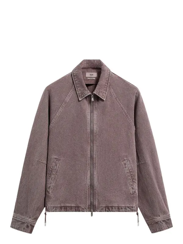 Kith Herringbone Denim Efron Jacket 'matrix - Red