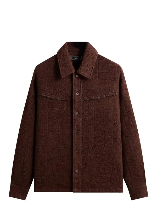 Kith Patchwork Tweed Johnson Shirt 'saddle - Red