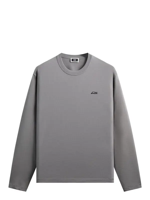 Kith Long Sleeve Alex Boxy Tee 'neutron - Blue