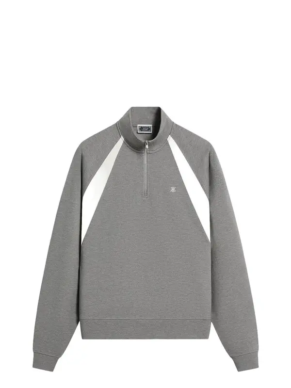 Kith Ponte Novak Quarter Zip 'medium Heather - Grey