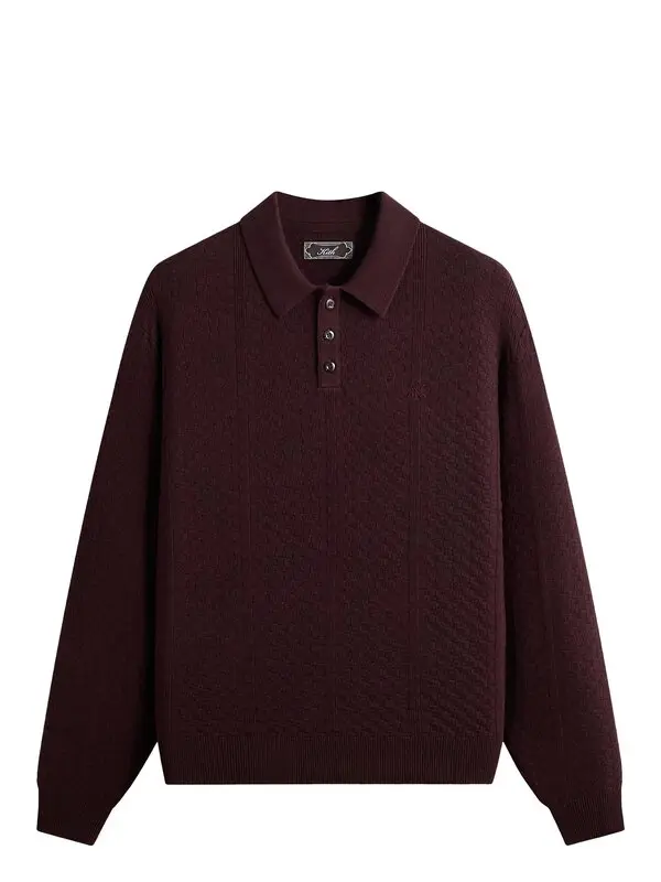 Kith Long Sleeve Tilden Pullover 'incognito - Brown